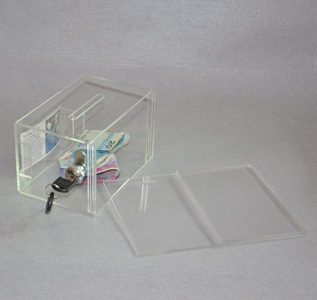 Raffle Box Fundraising|Perspex Charity Boxes|Acrylic Raffle Boxes
